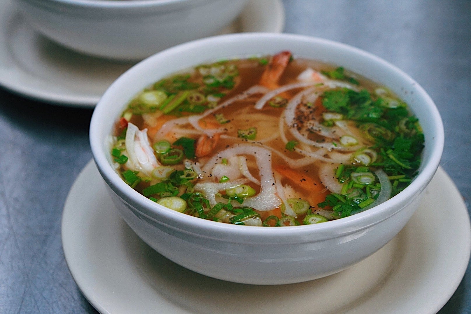 Pho: 2 topping | bamboo pho and tea